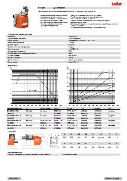 Официальный каталог Baltur